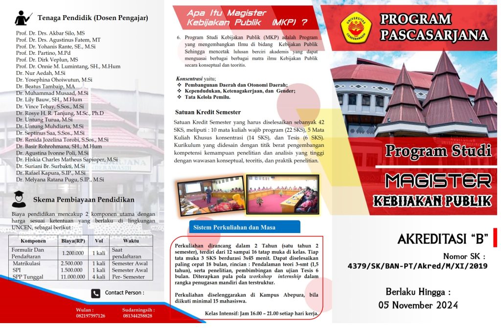Brosur - MKP - Magister Kebijakan Publik Uncen
